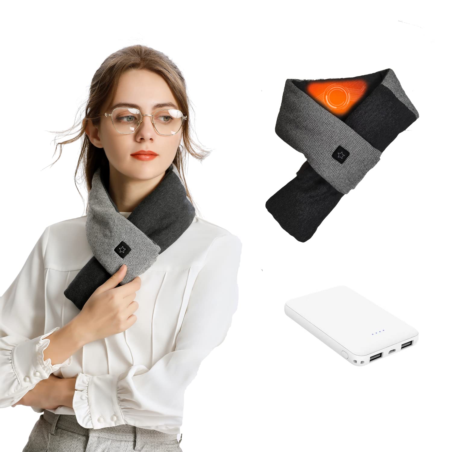 YISHIQI Heated Scarf for Women Rechargeable, Intelligent Electric ...