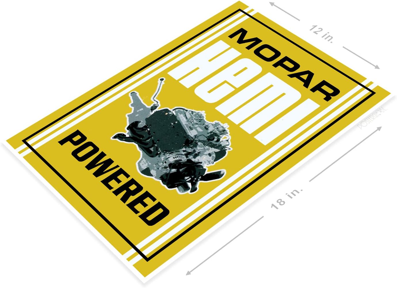 Amazon.com: PosterGlobe Poster A428 Hemi Mopar Engine Retro Auto Shop ...