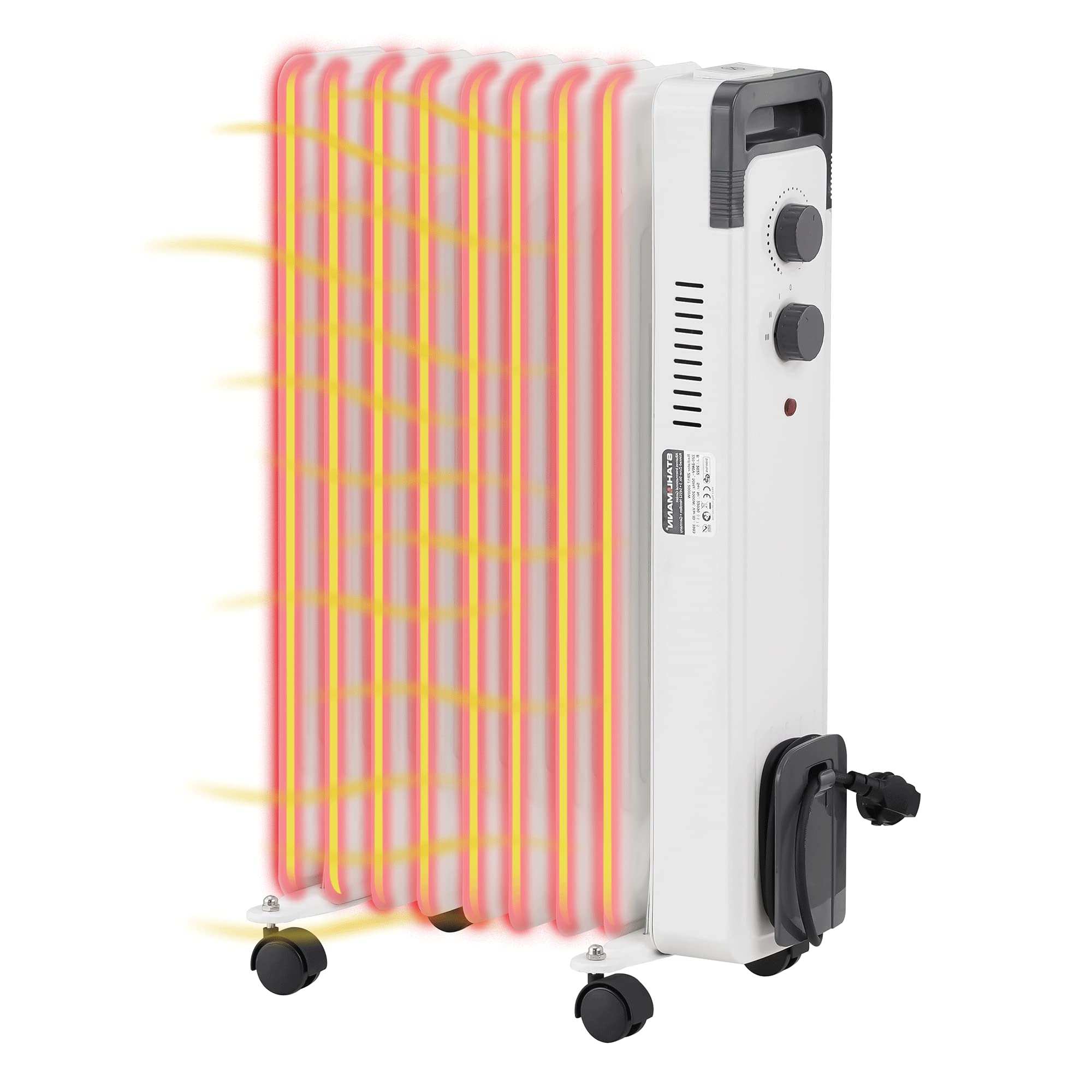 STAHLMANN Oil Radiator ZR17 2000 Watt - Electric Heater Energy Saving ...