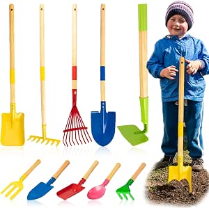 Amazon.com: Leitee 10 Pcs Kids Gardening Tools Toddler Outdoor Garden ...