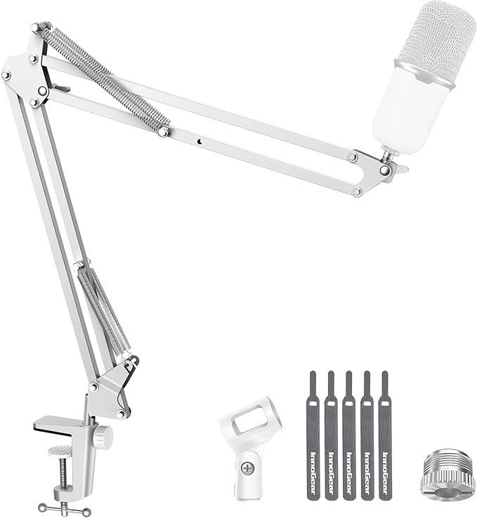 Amazon.com: InnoGear Boom Arm Microphone Mic Stand for Blue Yeti HyperX ...