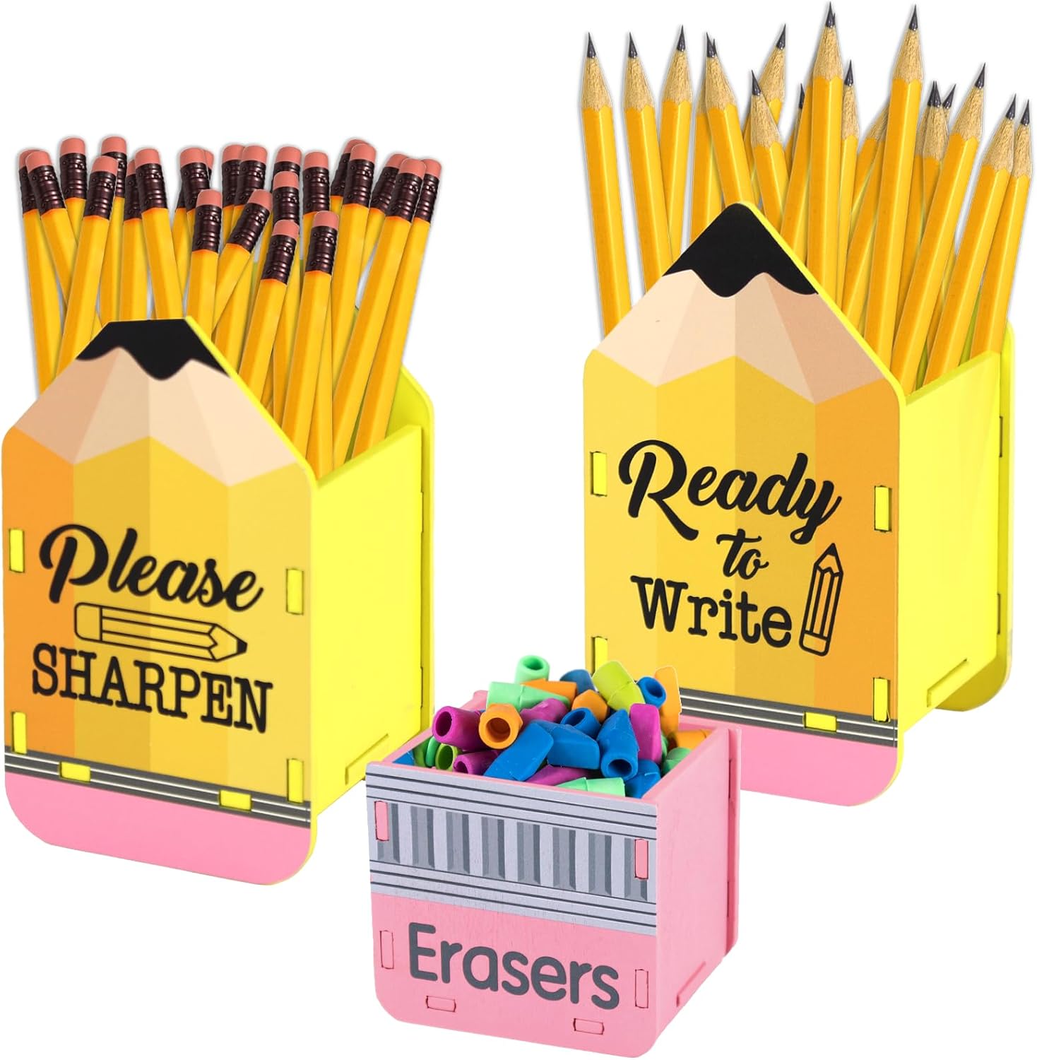 Amazon.com: Tkifoda 2 Pcs Pencil Holder Sharp and Dull Pen Holder Back ...