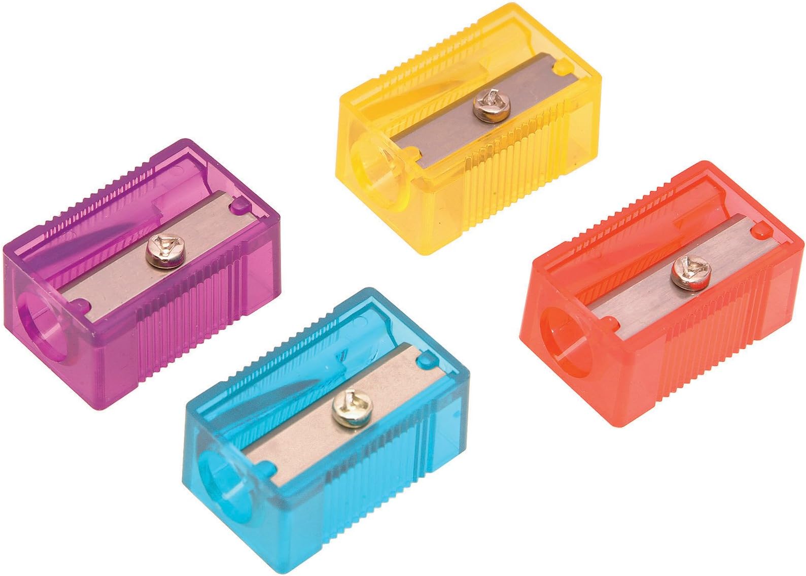 Helix Plastic One Hole Sharpener (Pack of 10 in Assorted Colours ...