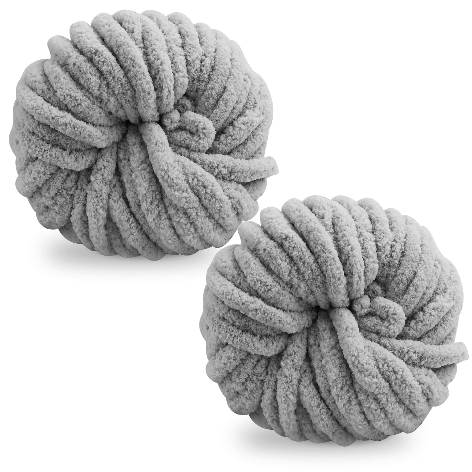 Chunky Wool Yarn 250g × 2, Knitting Wool Yarn Coarse Yarn Multi-Colored ...