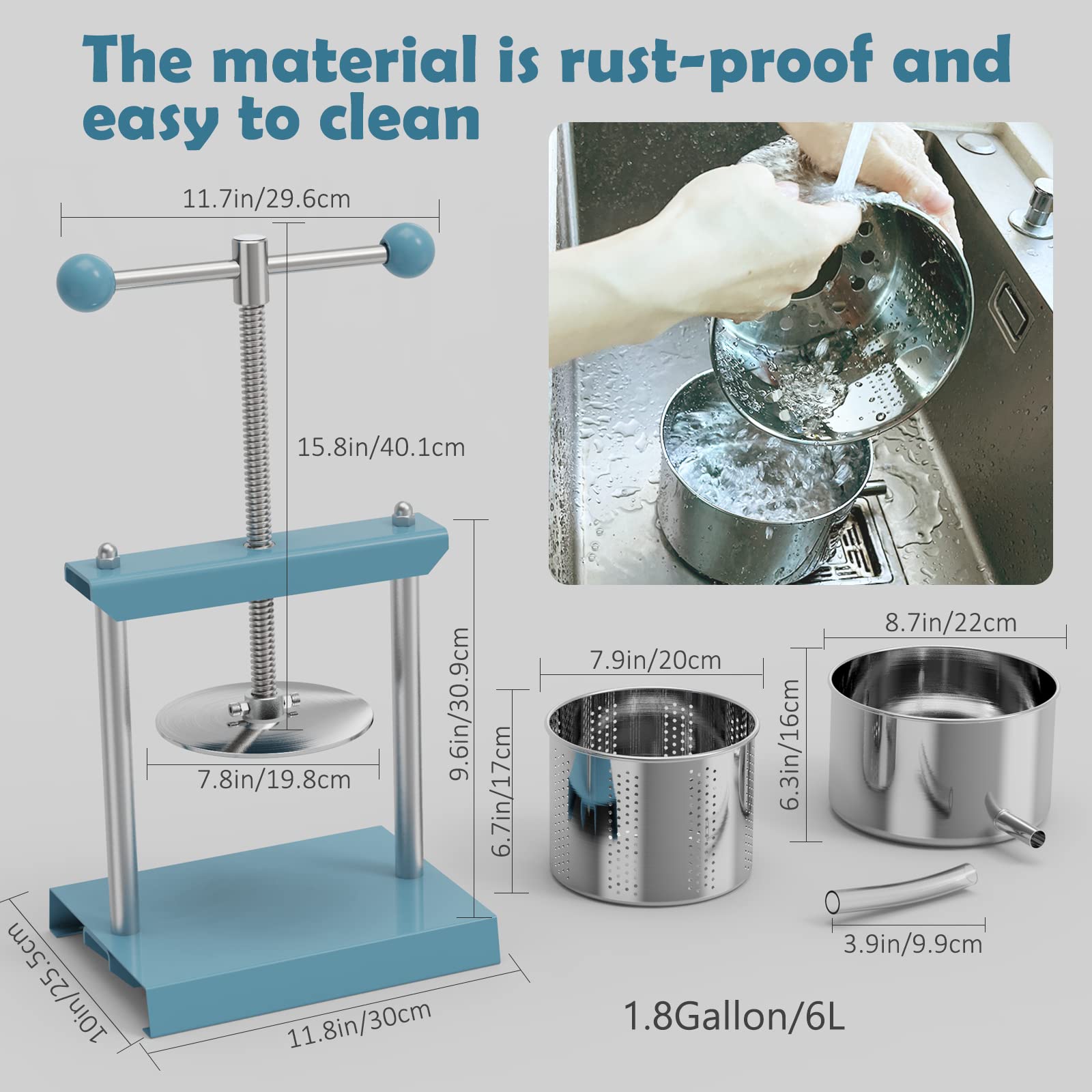 けまでに SQUEEZE master Cheese Tincture Herb Fruit Wine Manual Press -1 ...