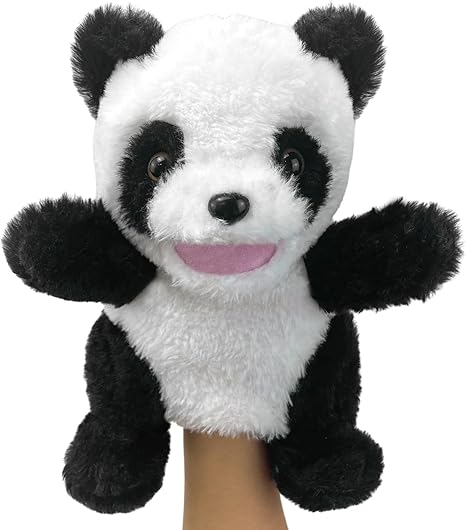Amazon.com: Okegztoa Hand Puppets Plush Panda Puppet,9" Hand Puppets ...