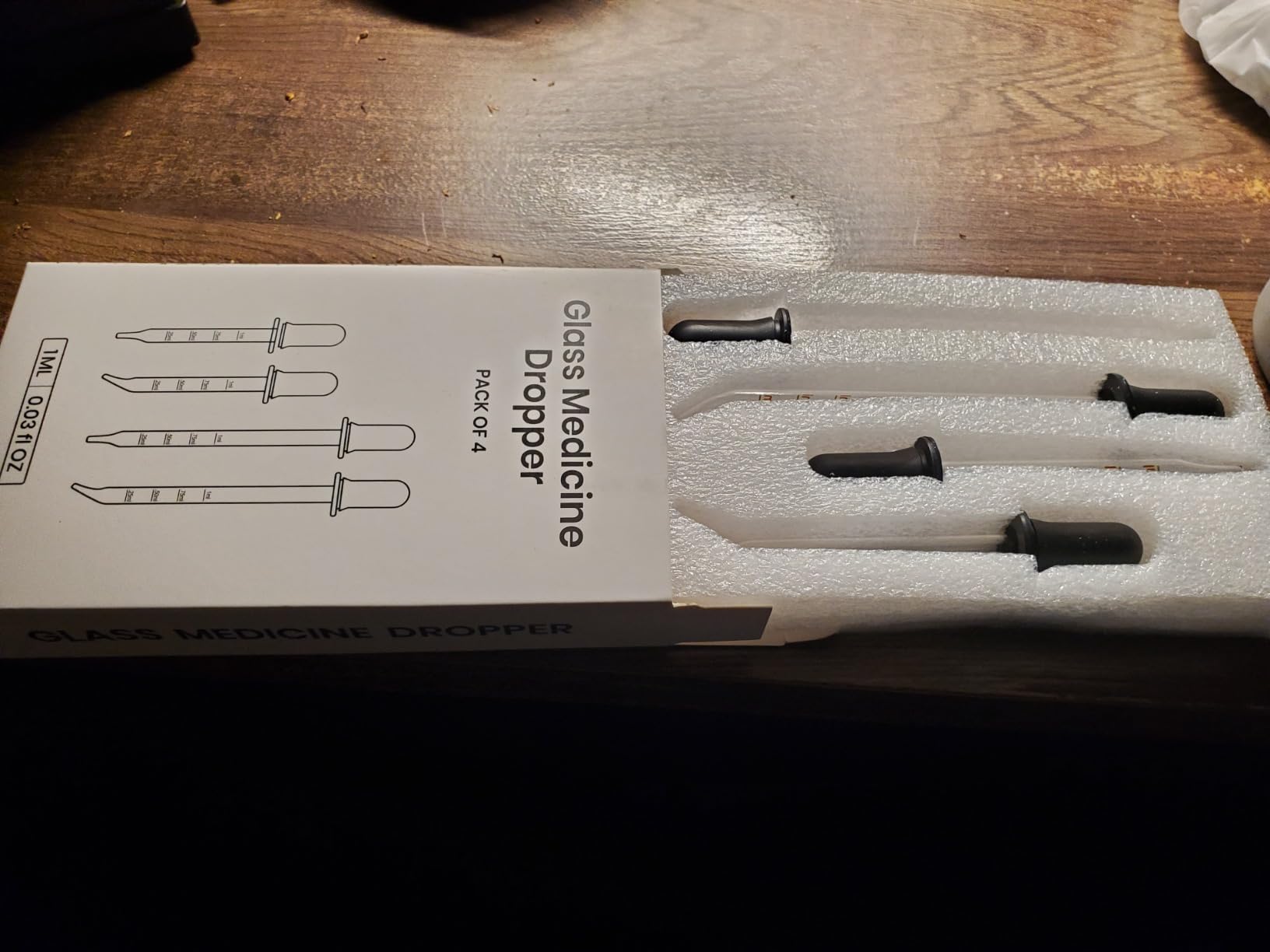 Amazon.com: 4 Pack, 1 mL Glass Eye Dropper with Measurement - Long ...