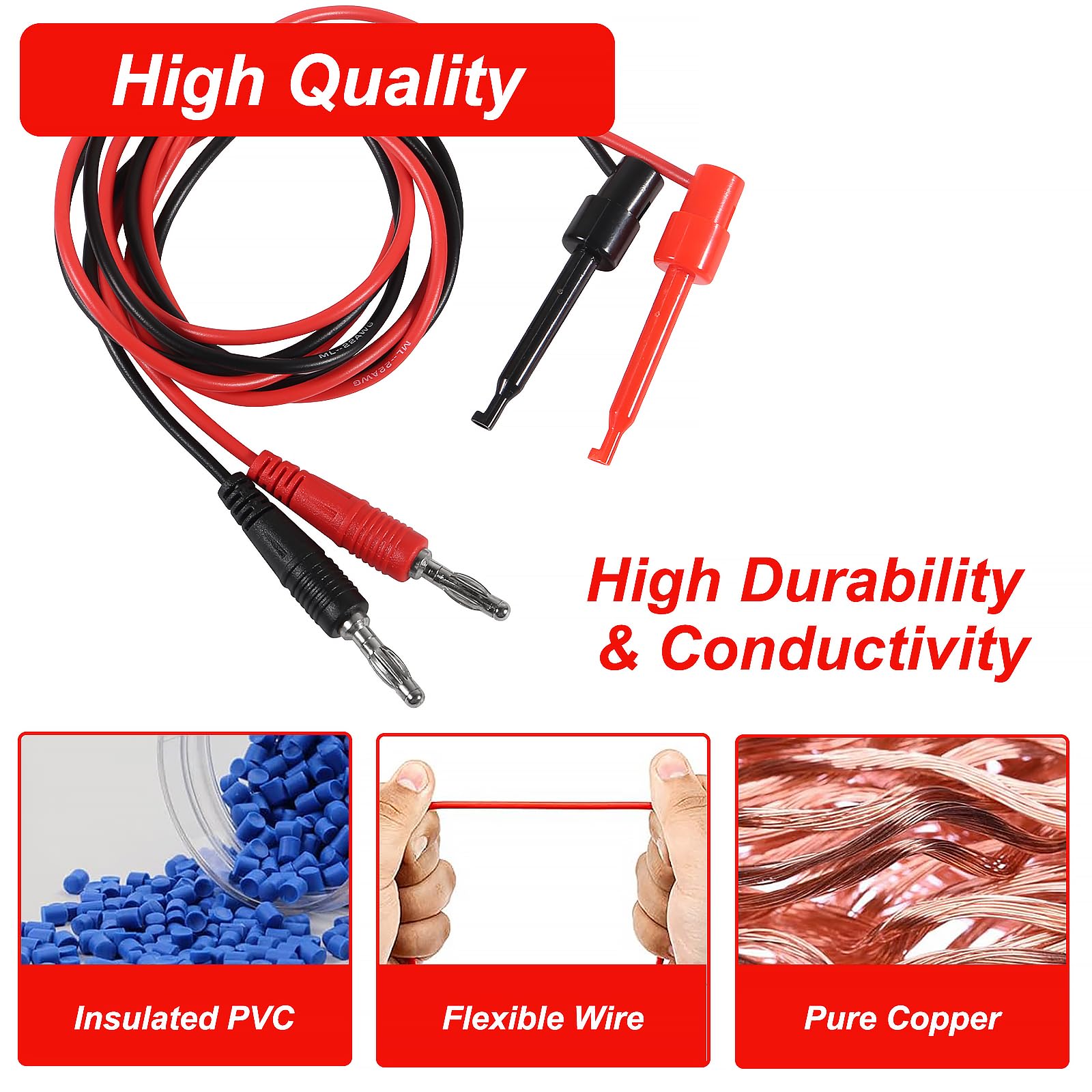 Snapklik.com : MELIFE Electrical Multimeter Test Leads Set ...