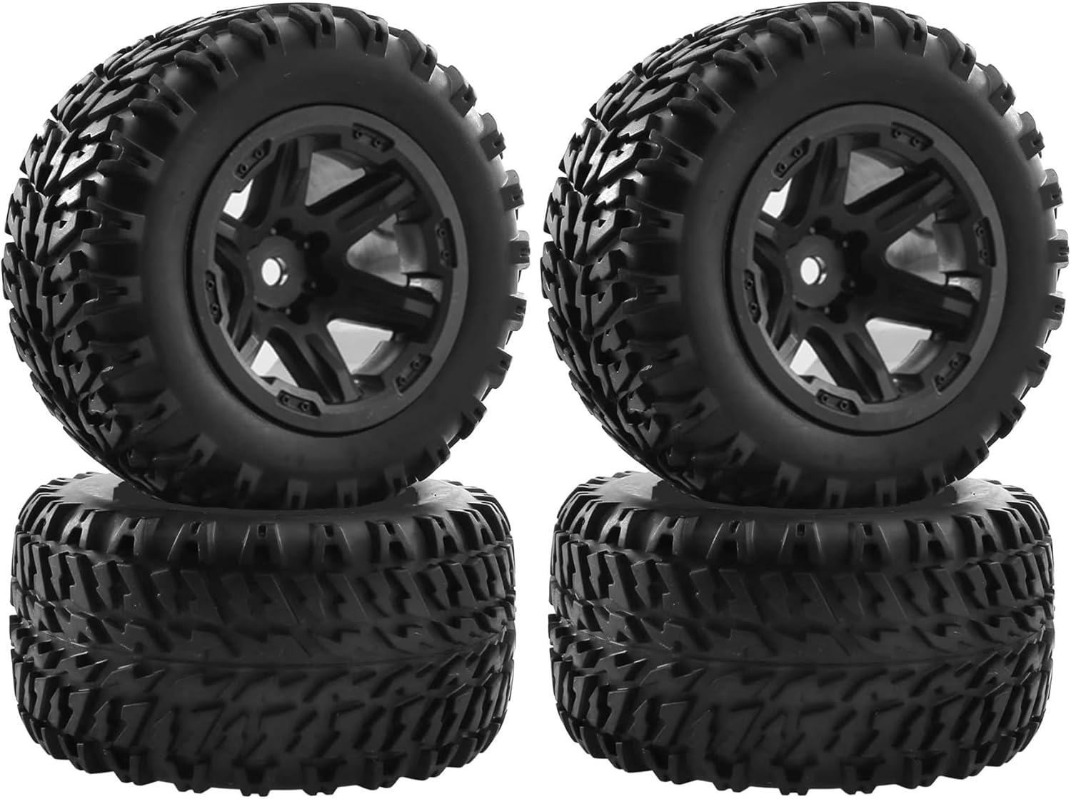 Amazon.com: Dantenron 1/16 RC Off Road Truck Tires OD 104mm and Hard ...
