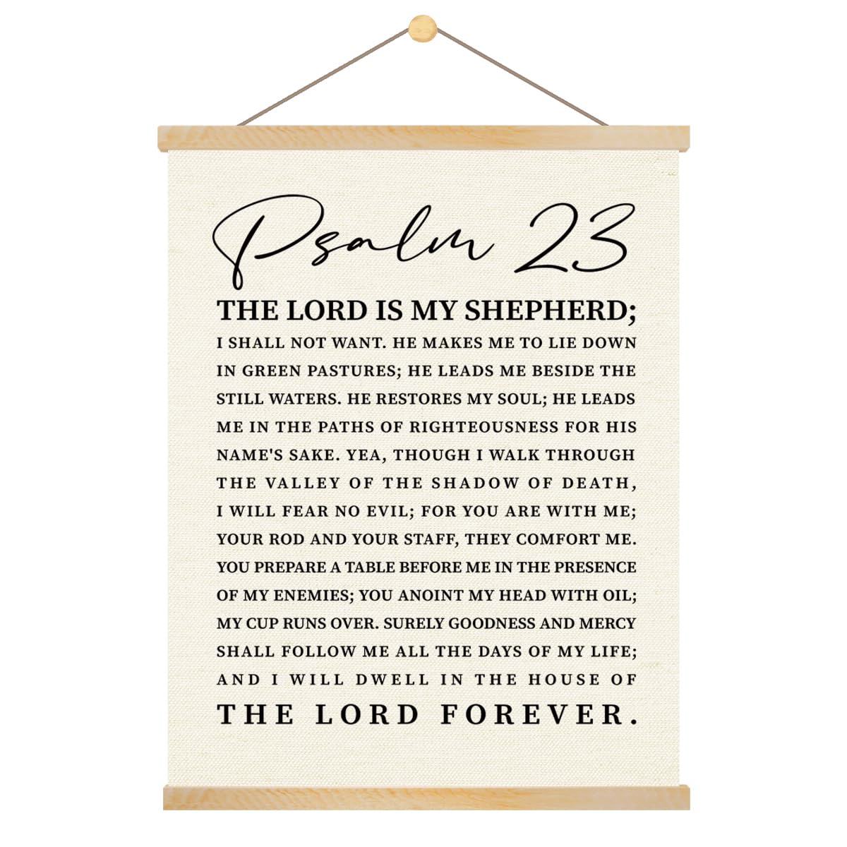 Amazon.com: Canvas Poster Hanger for Wall, The Lord is My Shepherd Sign ...