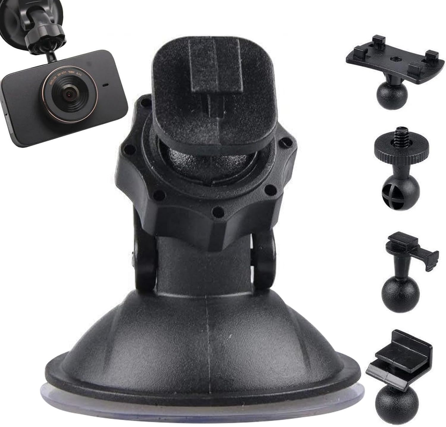 Dashboard Cam Mount,Suction Cup Mount for Camera with 5 Adapters ...