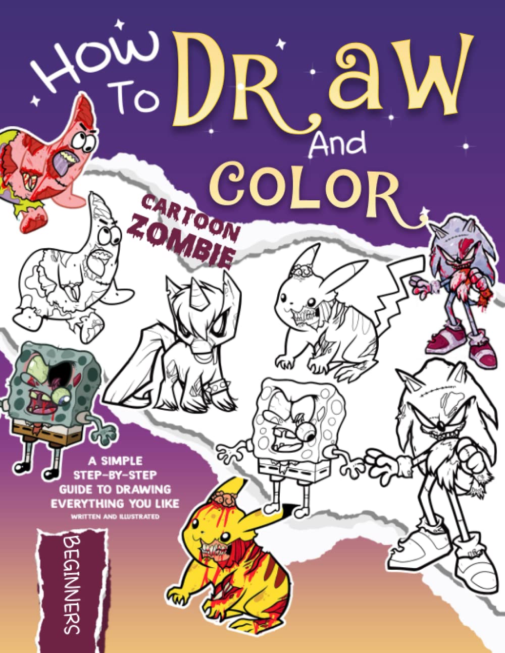 Buy How To Draw And Coloring Cartoon Zombie: A Simple Step-by-Step ...