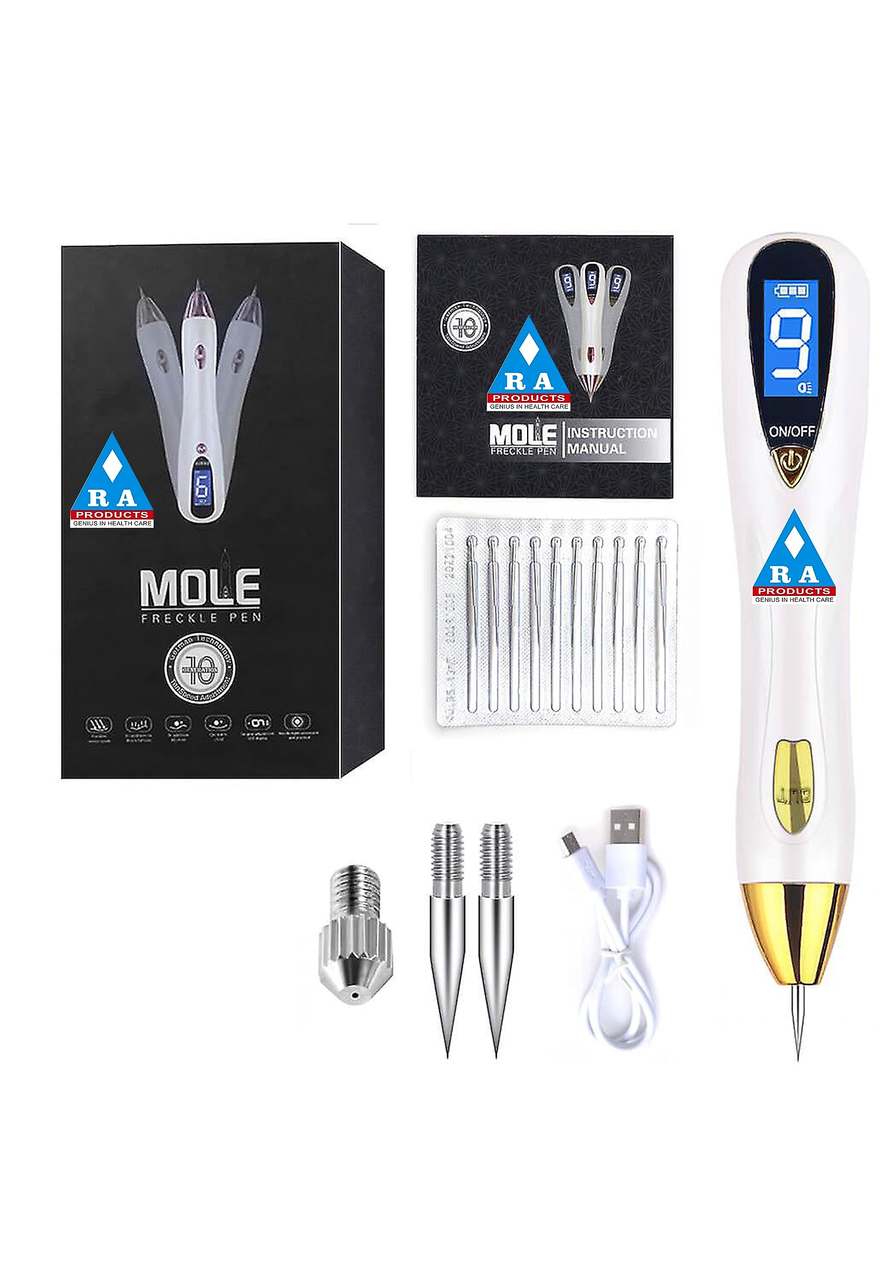 R A Products Face Makeup Tools Freckle Moles Removal Laser Usb Pen Lcd ...