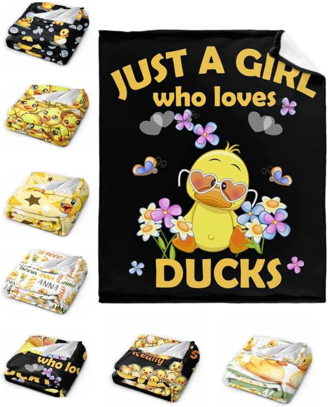 Amazon.com: Duck Blanket for Girls Adult duck Blanket Kids Funny ...