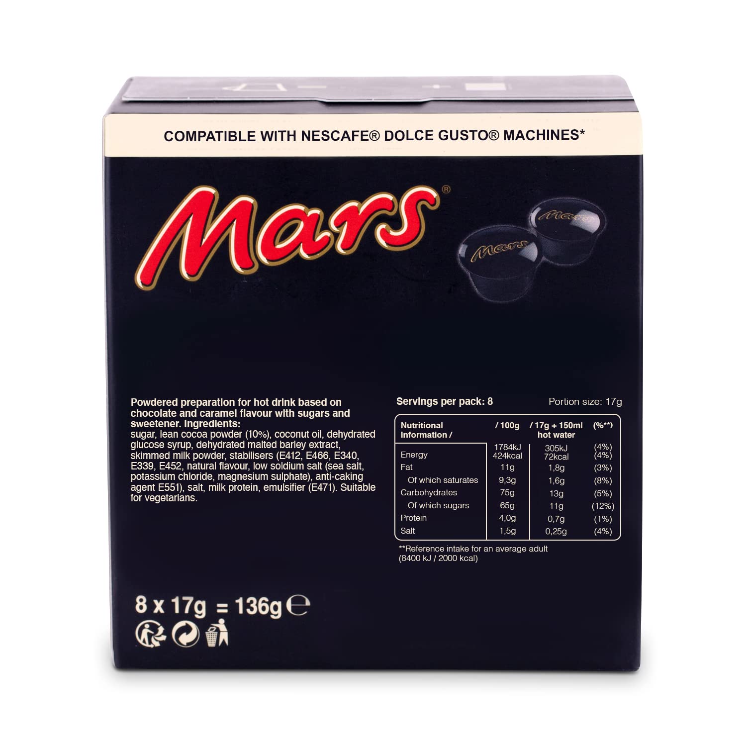 Mars And Twix Hot Chocolate Dolce Gusto Compatible Pods 16 | Desertcart ...
