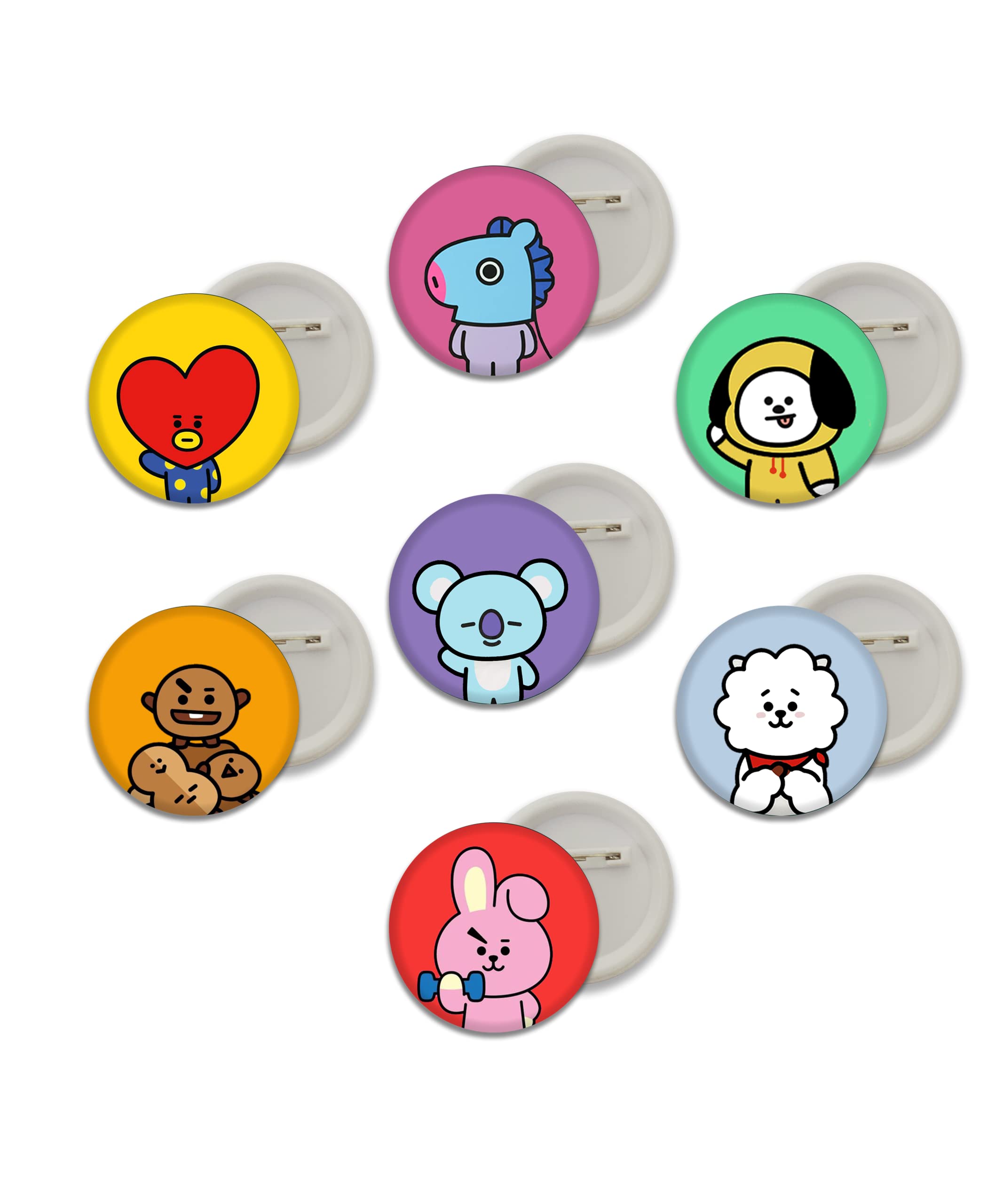Buy D2C BTS Round Pin Button Badge for Boys Girls Men & Women Kpop ...