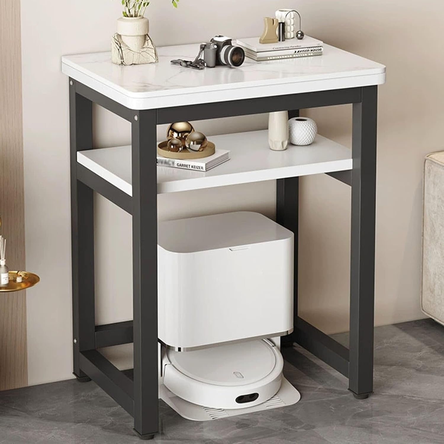 JKGHK Sweeping Robot Stand Rack, Robot Vacuum Storage Stand Cabinet ...