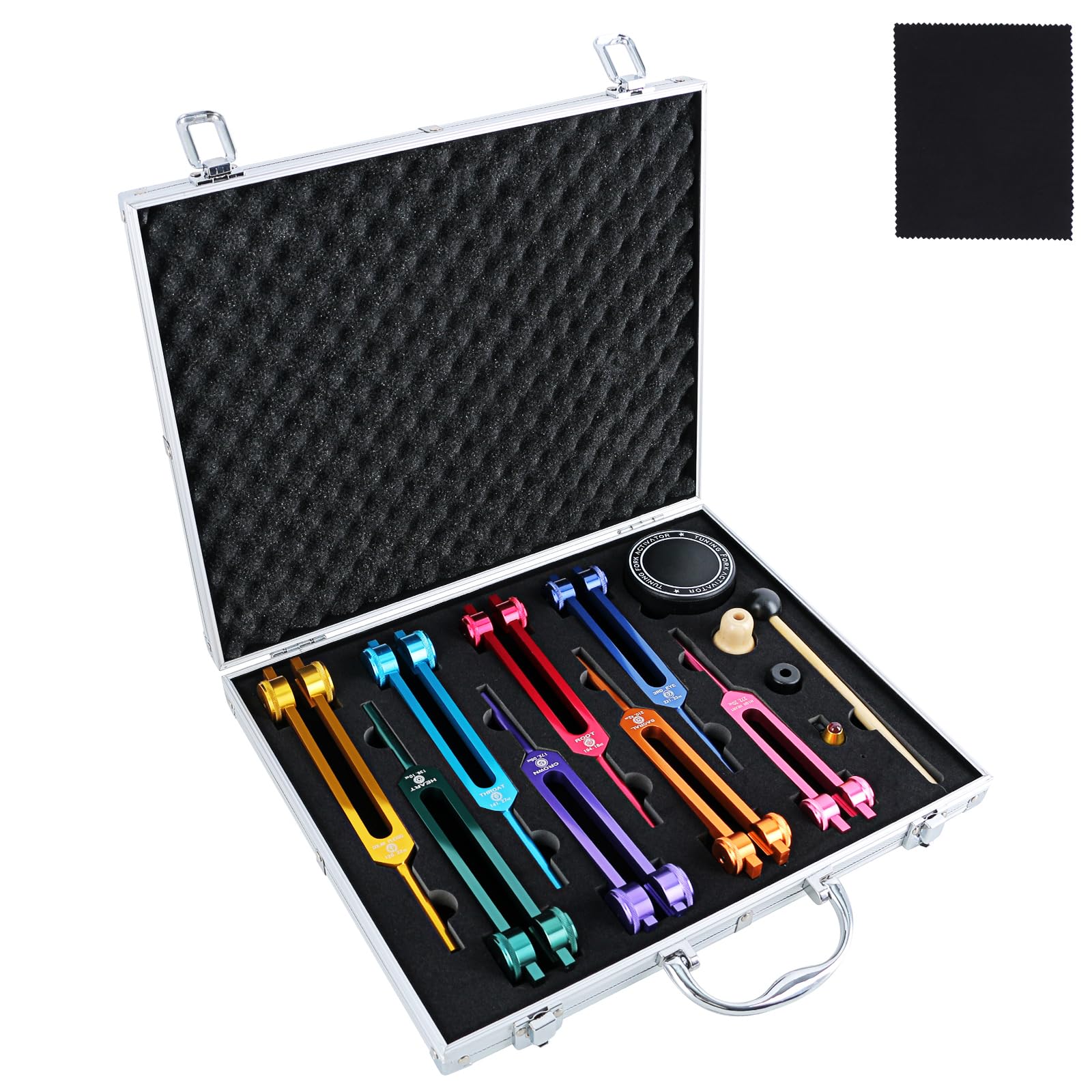 Amazon.com: EASTROCK 8 Color Tuning Fork Set Chakra Tuning Fork Set ...