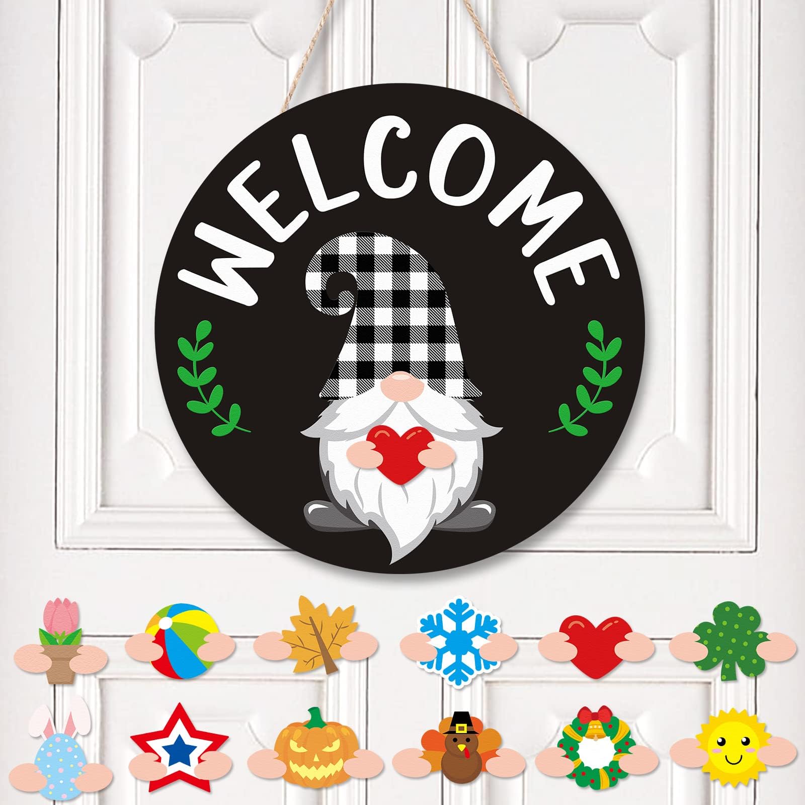 Amazon.com : Geetery Interchangeable Welcome Sign for Front Door ...