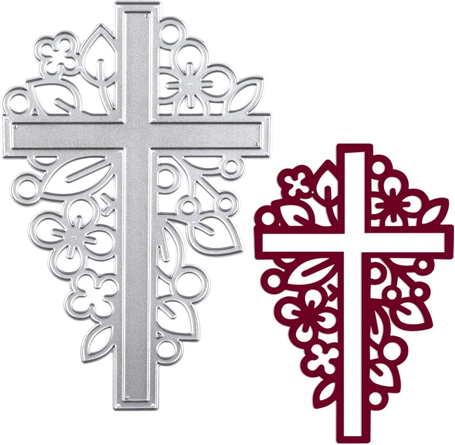 Amazon.com: Easter Flower Cross Cutting Dies Stencil Metal Template ...