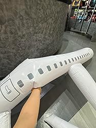 Amazon.com: RoundFunny 2 Pcs 120 Inch White Large Inflatable Airplane ...