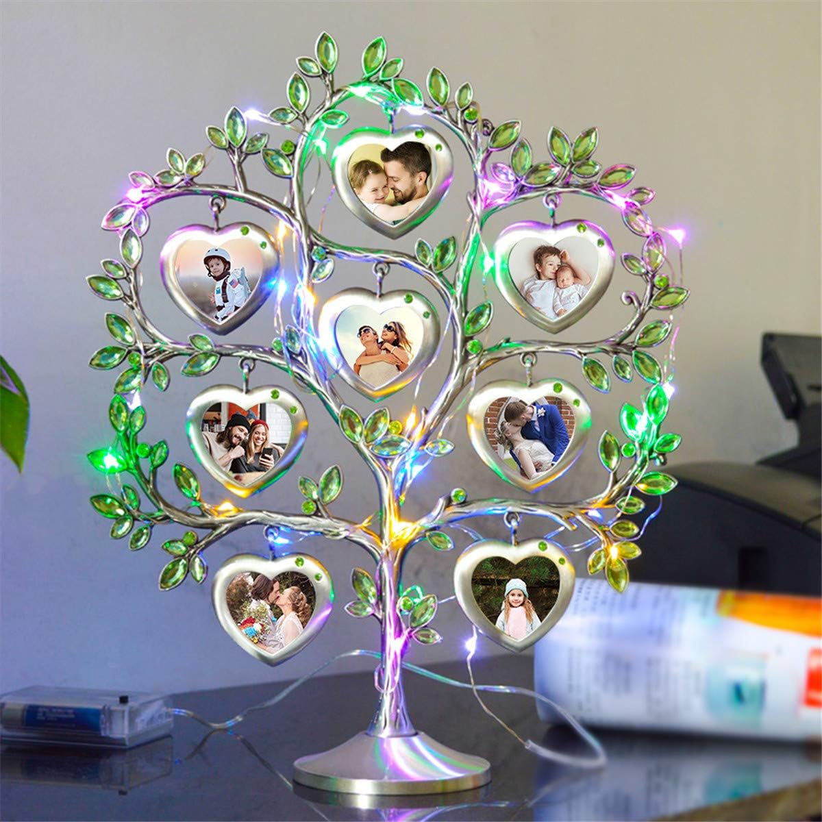 Custom 8 Photo Metal Family Tree Picture Frames