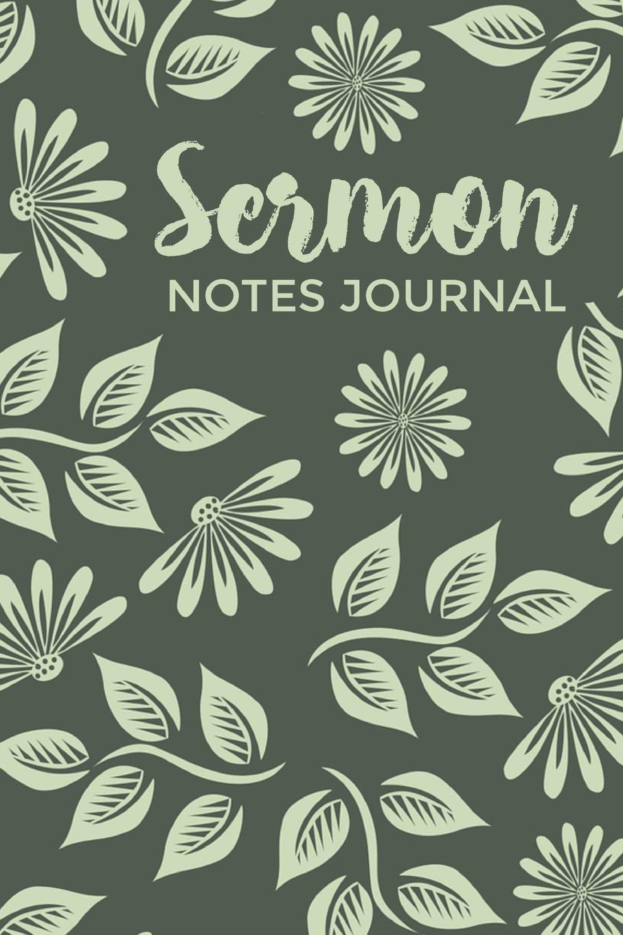 Sermon Notes Journal: Simple Flowers and Leaves Design - Women's ...