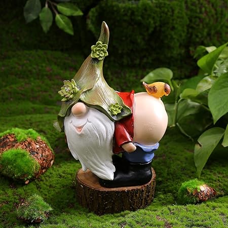 Amazon.com : Fun Mooning Garden Gnome Figurine for Decoration at Home ...
