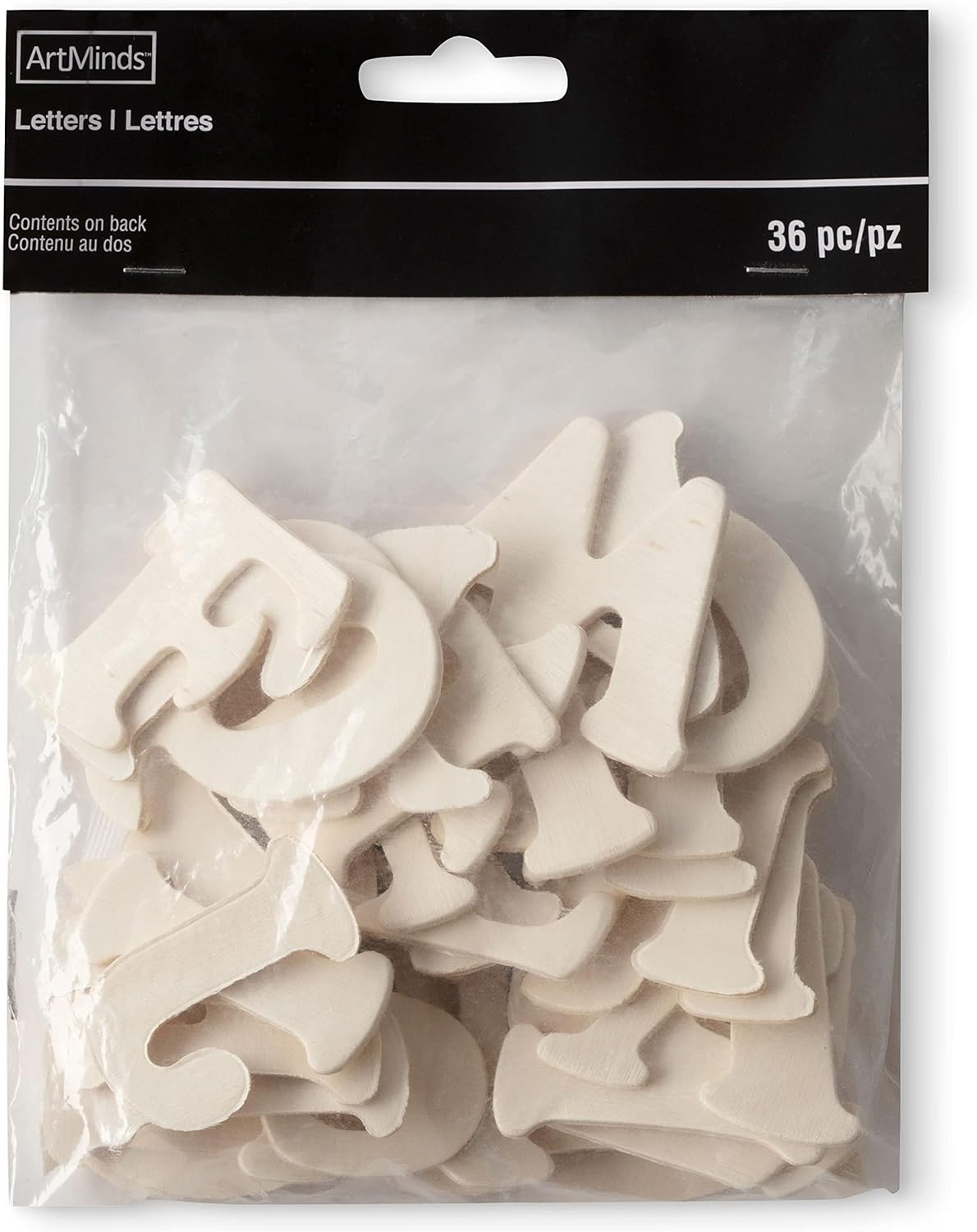 Amazon.com: 6 Packs: 36 ct. (216 Total) 2”; Wood Memoir Letters by ...