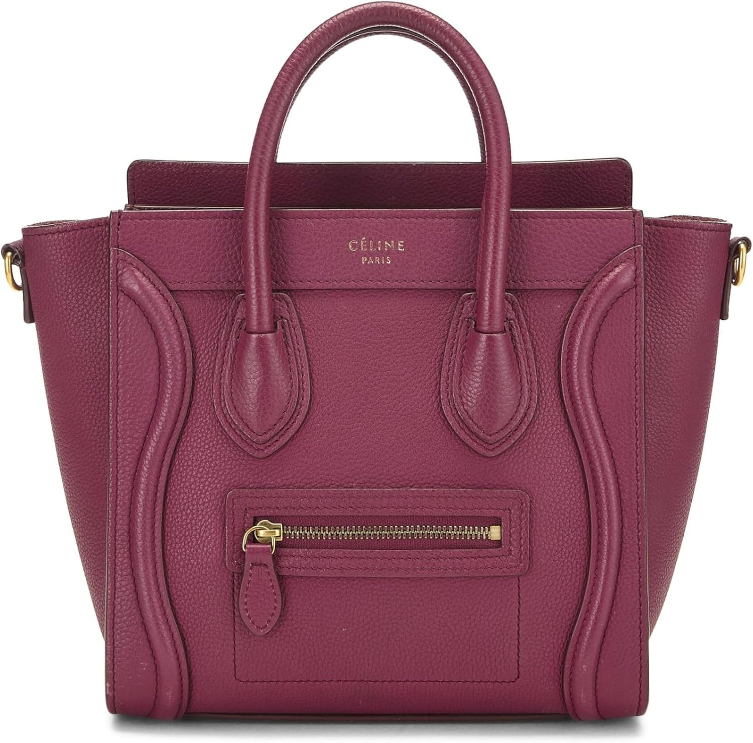 Amazon.com: Céline, Pre-Loved Purple Drummed Calfskin Leather Luggage ...