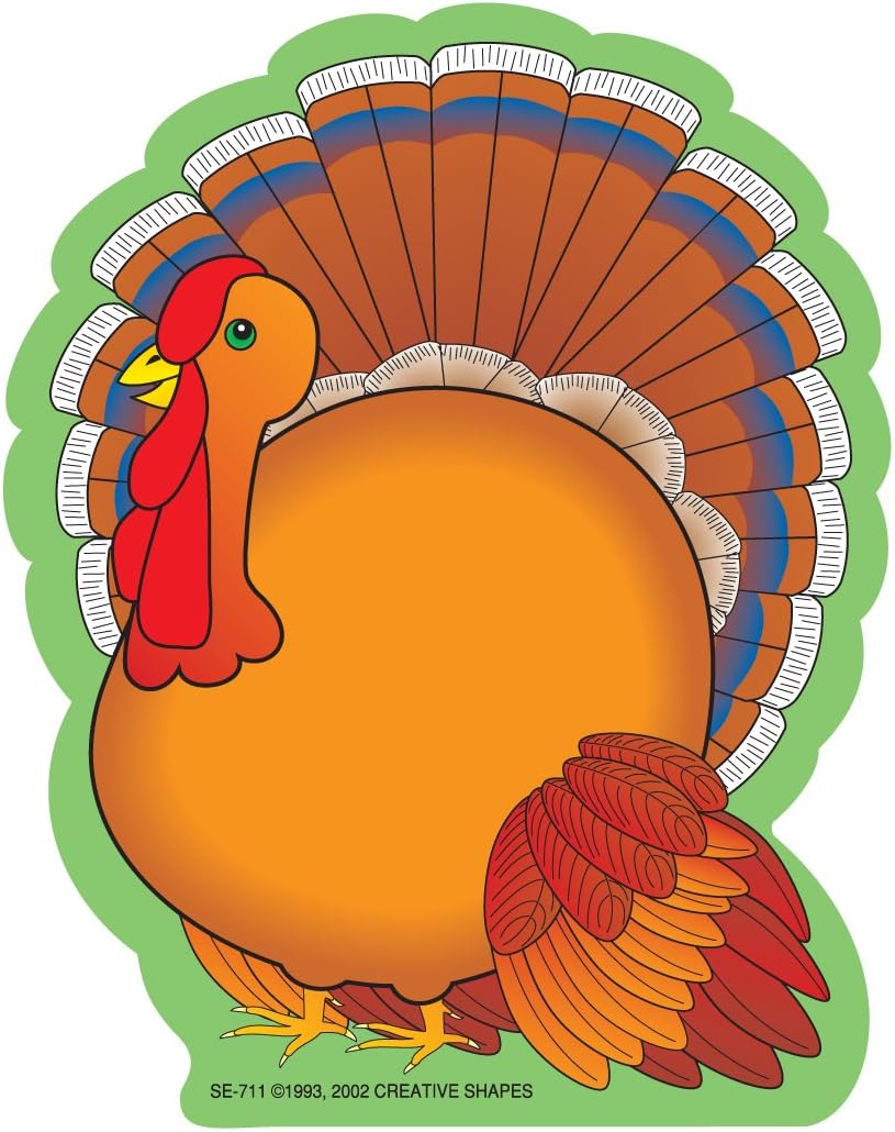Amazon.com : SHAPES ETC. 35 Sheets Turkey Mini Notepad 3in Thanksgiving ...