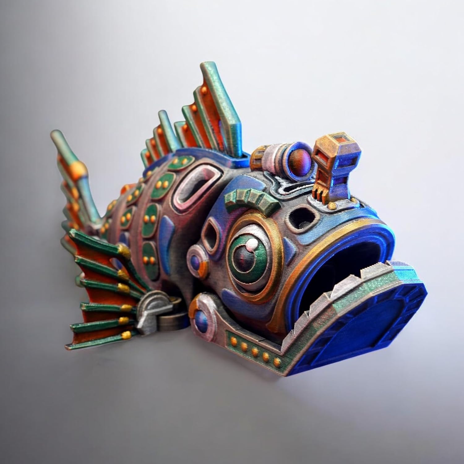 Amazon.com: Articulated Cyber Fish – Articulated Futuristic Toy for ...