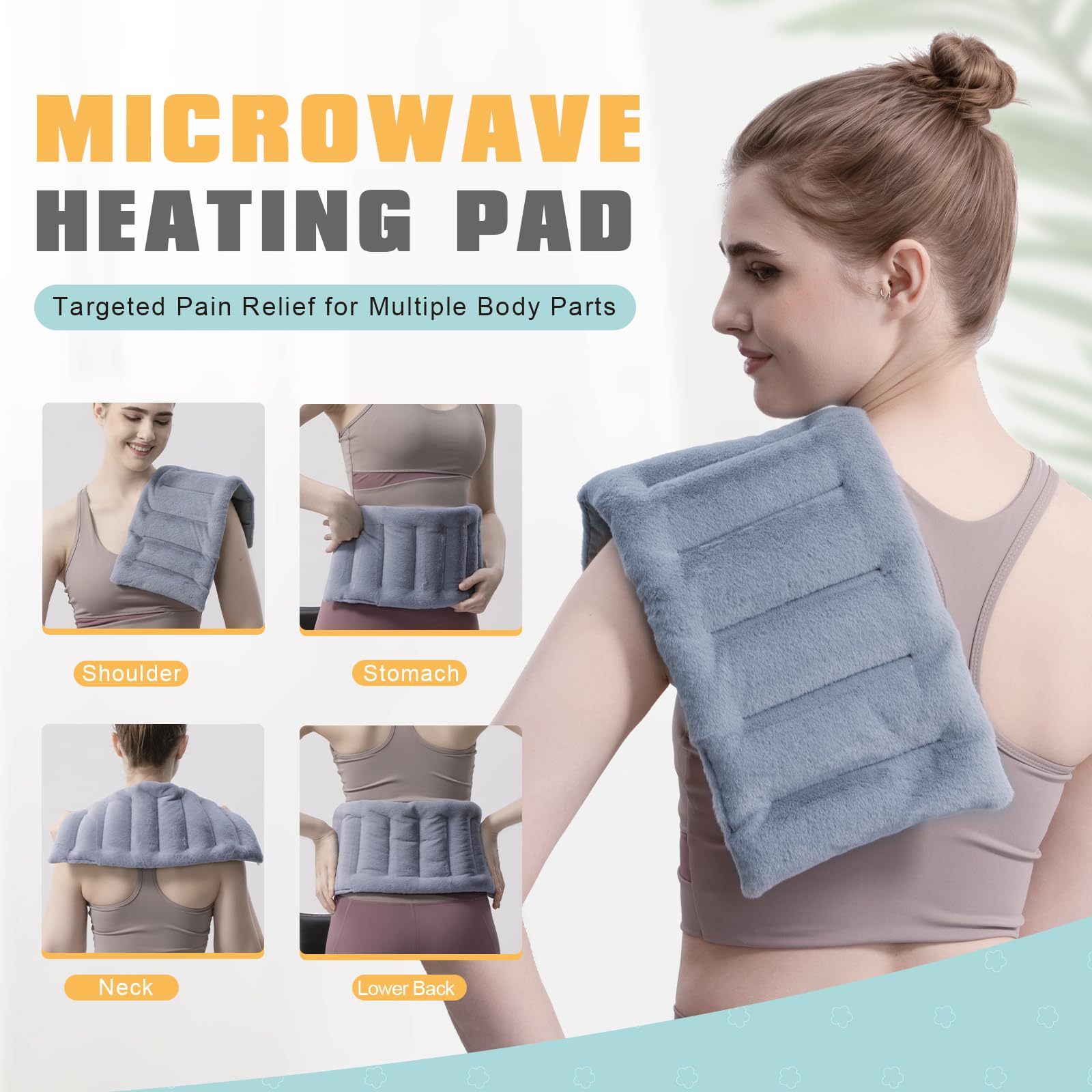 Snapklik.com : UNCN Microwave Heating Pad 7x17 Inches Microwavable Heat ...