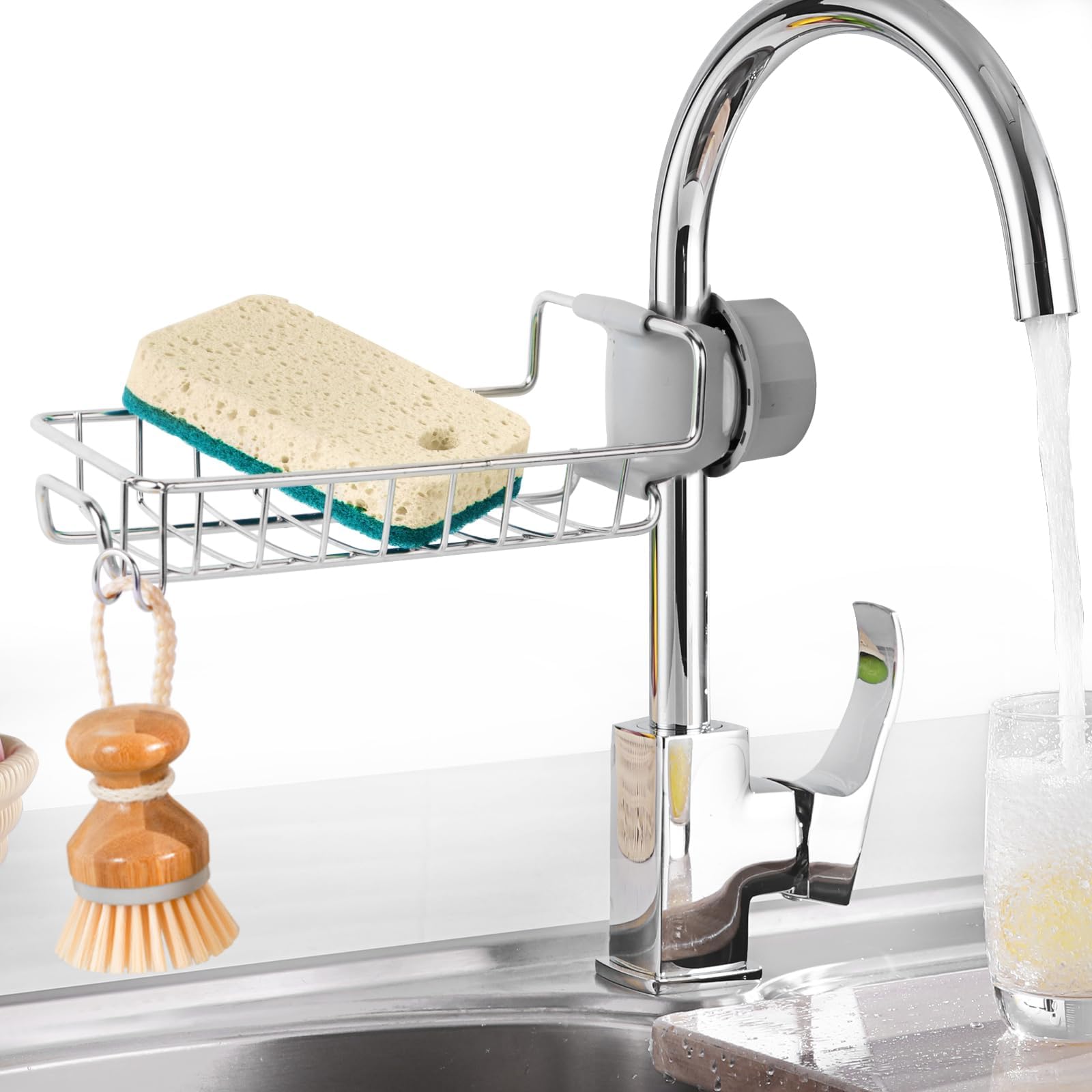Amazon.com - ALUSKI Stainless Steel Sponge Holder for Kitchen Sink ...