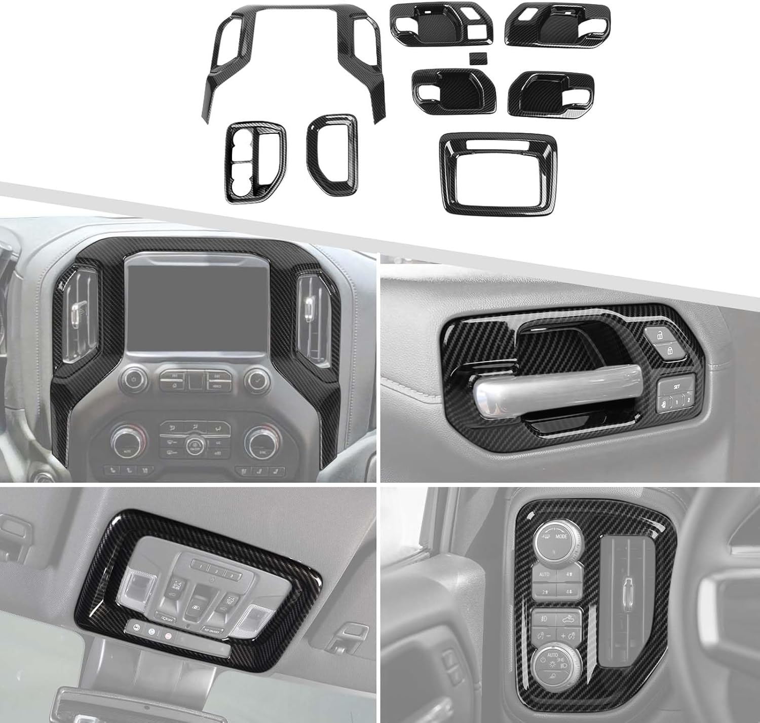 Amazon.com: Jimen Compatible with Chevrolet Silverado/GMC Sierra 4 Door ...
