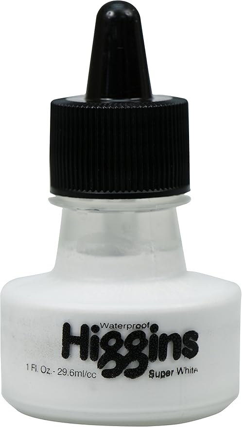 Amazon.com: Higgins Super White Pigmented Drawing Ink, 1 oz. Bottle