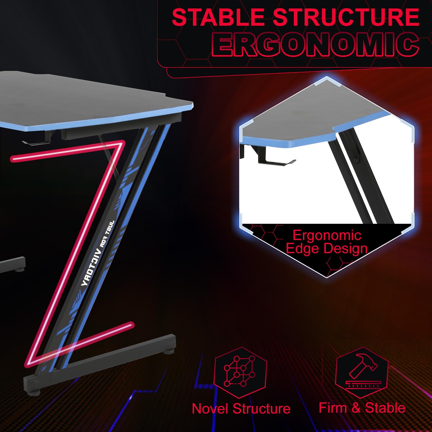Snapklik.com : PayLessHere 39 Inch Modern Z-Shaped Computer Desk For ...