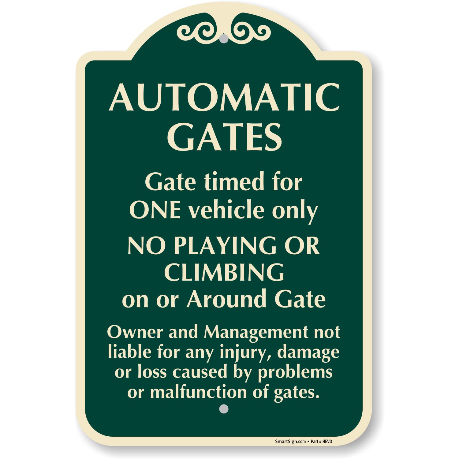 Amazon.com: SmartSign Designer "Automatic Gates - Gate Timed for One ...