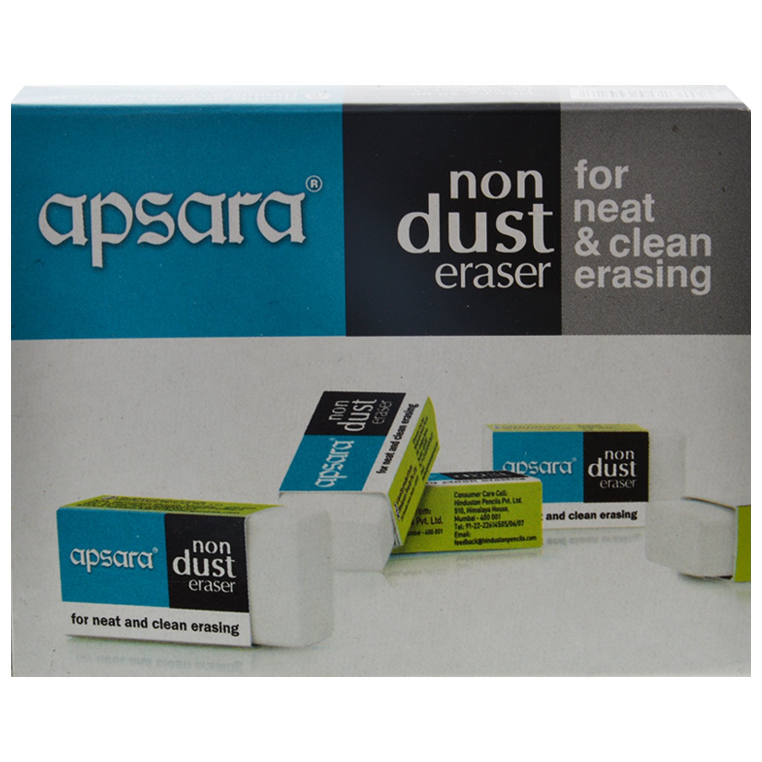 Apsara non- dust eraser (set of 5, total 100 unit) : Amazon.in: Home ...