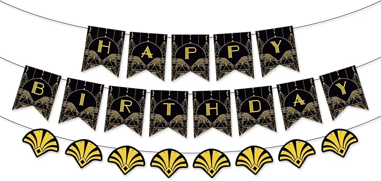 Amazon.com: Retro 1920s Happy Birthday Party Decorations Vintage Great ...