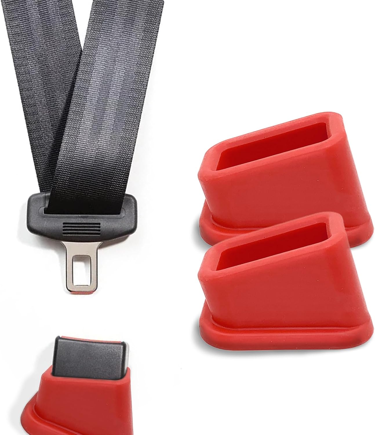 Amazon.com: 2PCS Car Seat Belt Extender Holder, Seat Belt Buckle Holder ...
