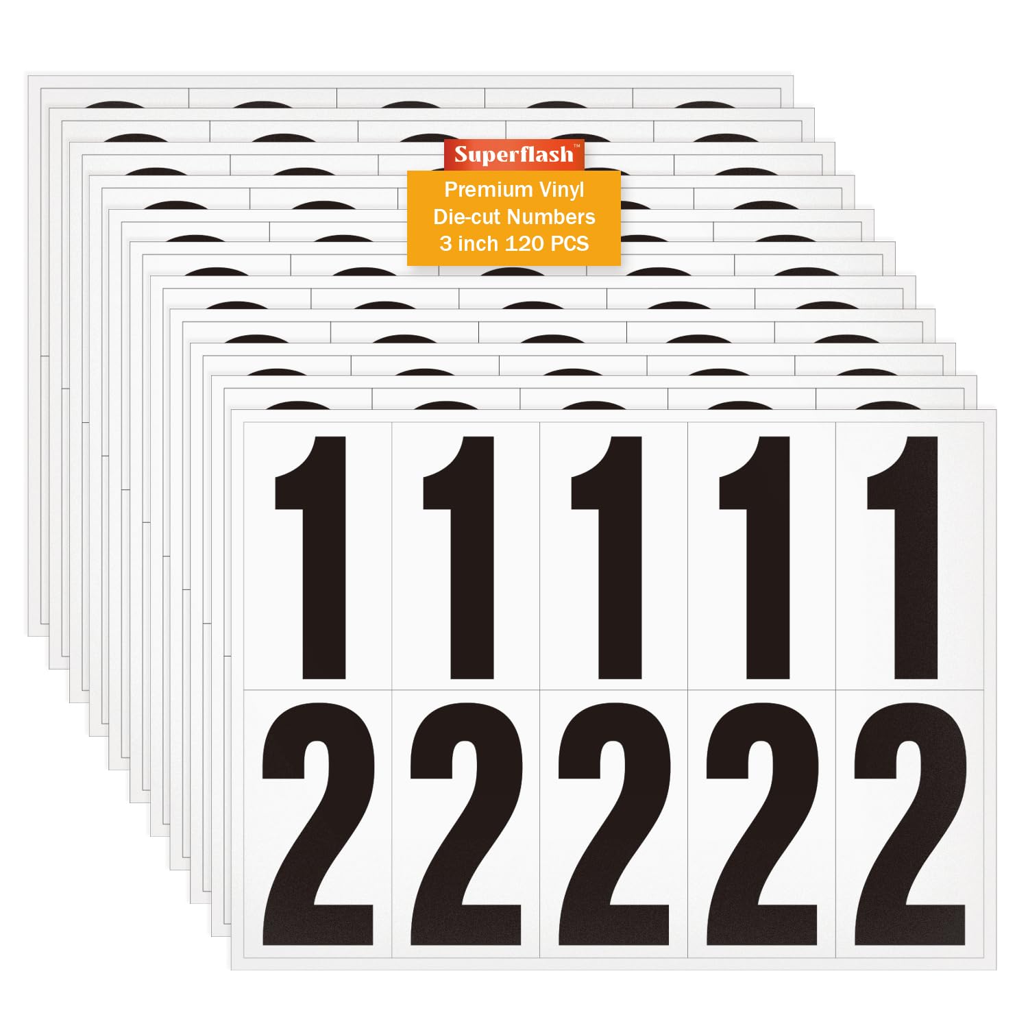 Amazon.com: 3 inch Adhesive Numbers for Mailbox, Vinyl Reflective ...