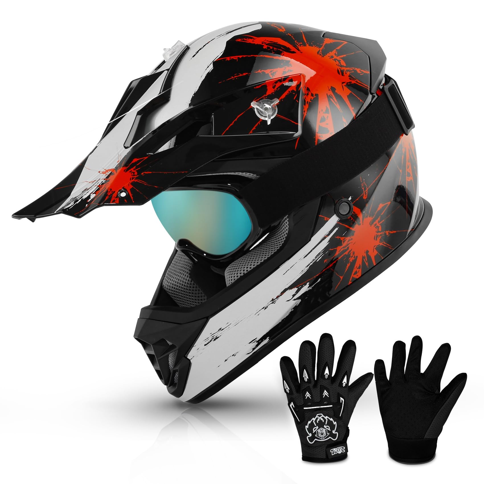 Snapklik.com : TCMT Youth Dirt Bike Helmet DOT Certified - Kids Full ...