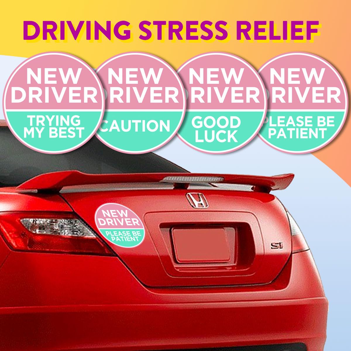 Snapklik.com : Rio Salto 4-Pack 6" Round New Driver Car Sticker ...