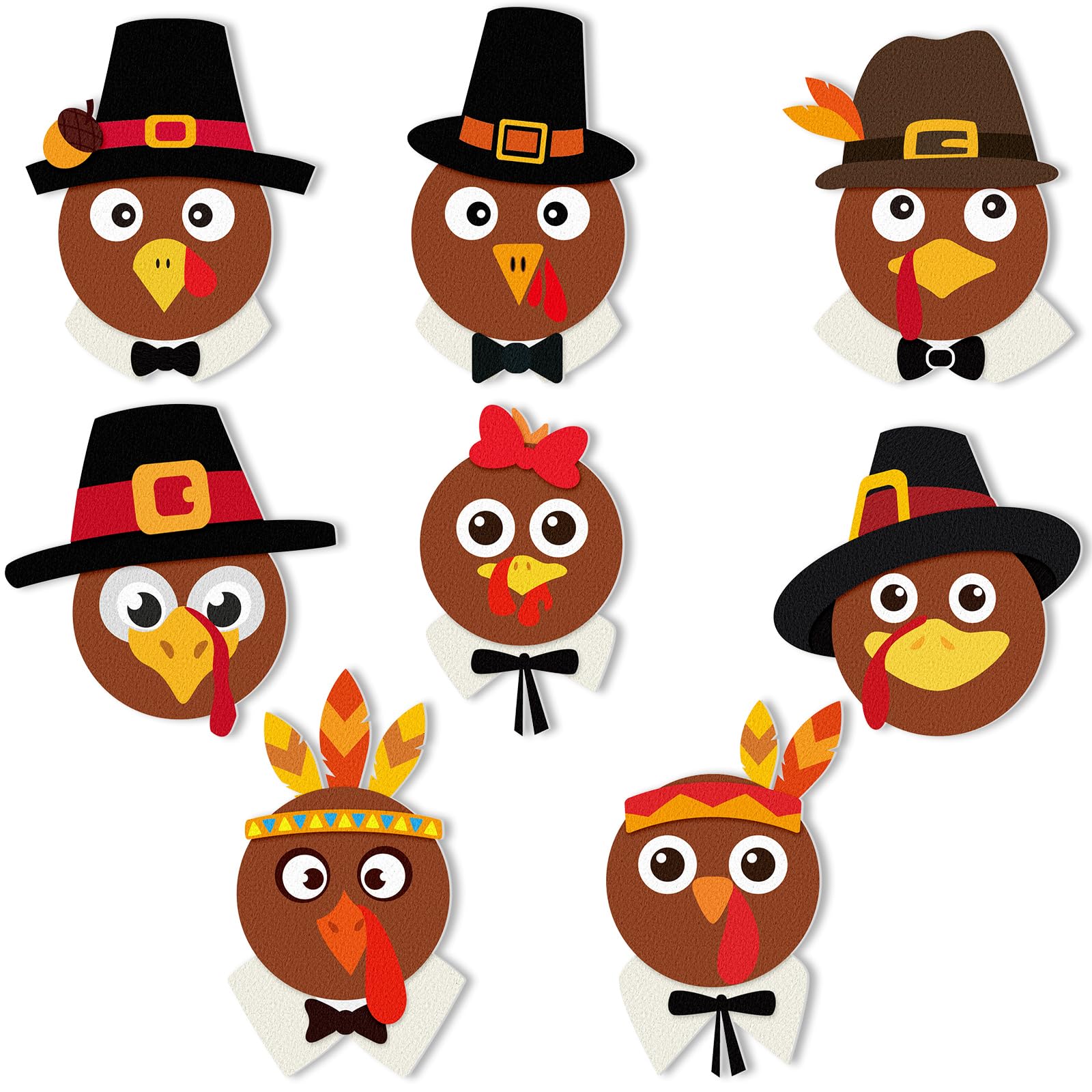 Amazon.com: Ferraycle 16 Pcs Thanksgiving Crafts for Kids Thanksgiving ...