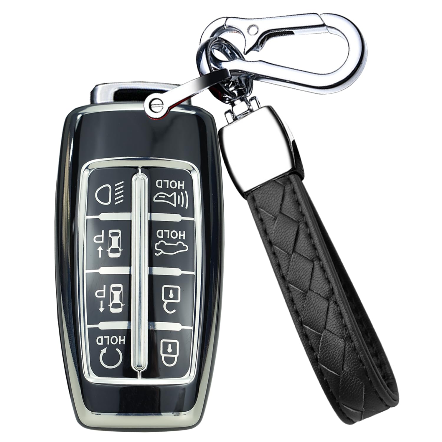 Amazon.com: HIBEYO TPU Key Fob Cover for Hyundai Genesis GV80 GV90 G70 ...