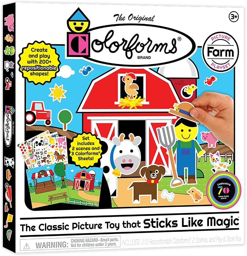 Amazon.com: Colorforms Stickers for Kids – Sticker Book, Farm Picture ...