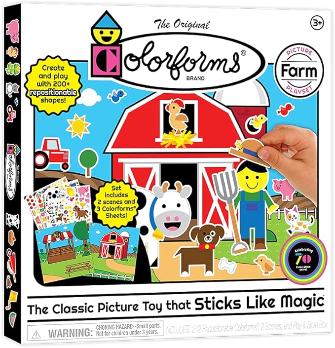 Amazon.com: Colorforms Stickers for Kids – Sticker Book, Farm Picture ...