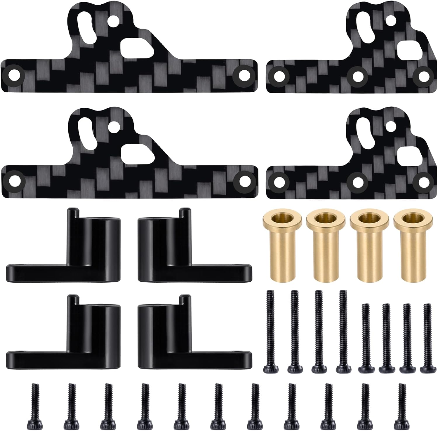 Amazon.com: RCLIONS Aluminum RC Car Shock Tower Carbon Fiber Shock Flex ...