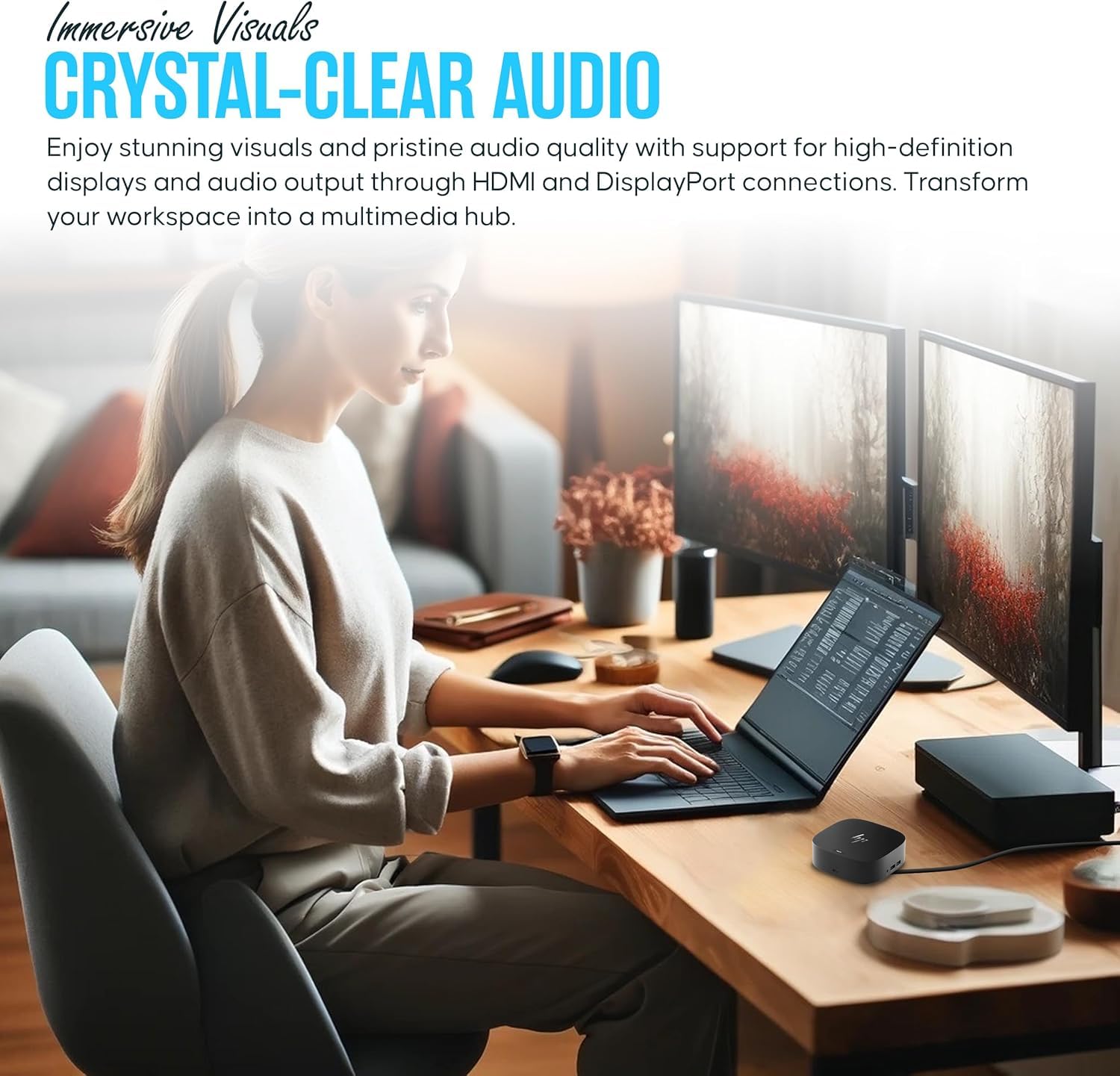 Snapklik.com : HP 26D32AA USB-C Dock G5 Bundle - HP Docking Station For ...